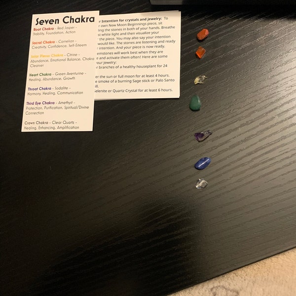 Seven Chakra Set - Stone Chips - 7 Chakra Crystal Set - Small Crystal ...