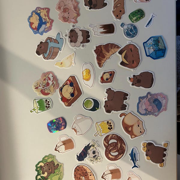 Cute Capybara Sticker Set | Cute Capybaras Sticker Pack Waterproof ...