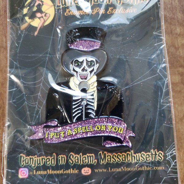 Skeleton Singer HOCUS POCUS I Put A Spell on You Enamel Pin - Etsy