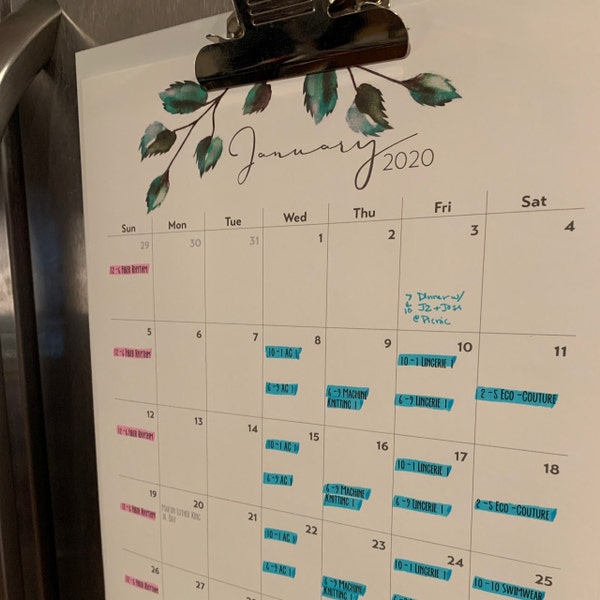 2025 2026 Calendar Bundle | Printable Editable Portrait Monthly ...