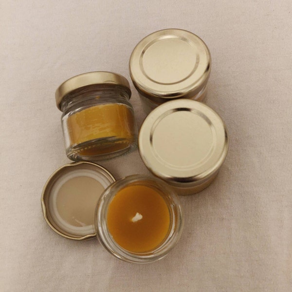 Mini Beeswax Candles-hen Party Gift-wedding Favour-baby Shower-mini Jar ...