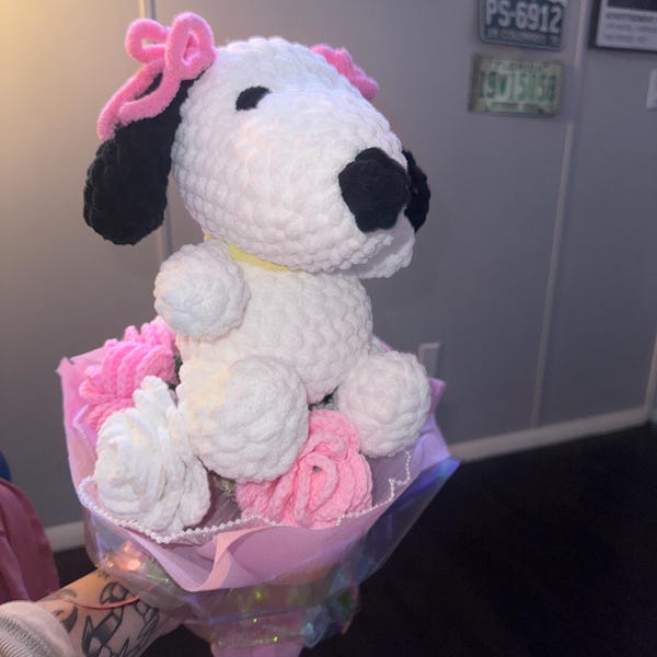 Fifi Snoopyy Girlfriend Peanuts Crocheted Plushie Kid Friendly Animal ...