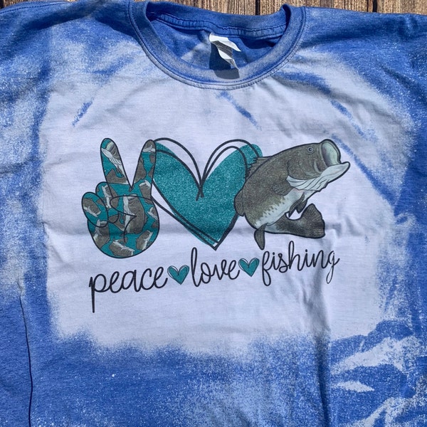 Peace Love Fishing PNG DIGITAL Download for Sublimation or Screens - Etsy
