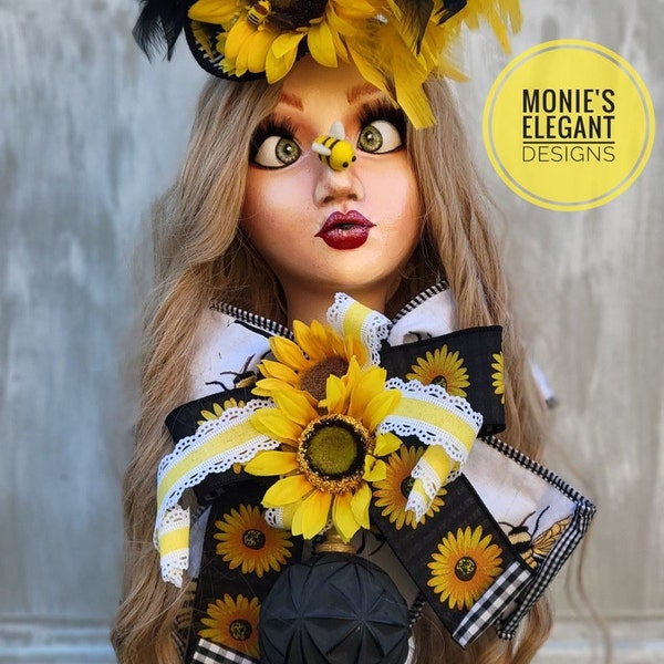 Mini Top Hat, Sunflower Bumble Bee Mini Top Hat, Bee Hat, Alice in ...