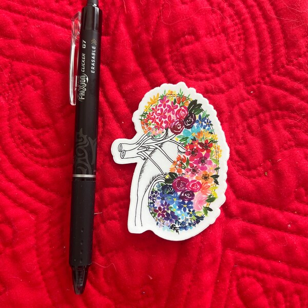 Anatomical Kidney Floral Vinyl Sticker. Vinyl Decal, Laptop Sticker ...