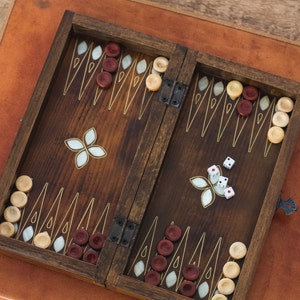Mini Size Wooden Handmade Backgammon Set Backgammon Board - Etsy