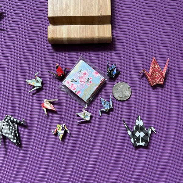 Assorted MINI SMALL Origami Paper - Washi Paper - Yuzen Paper ...