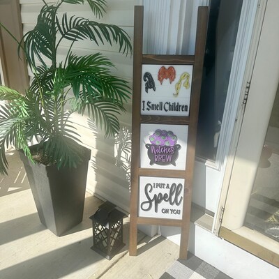 Interchangeable Porch Leaner Ladder, Porch Leaner, Interchangeable Sign ...