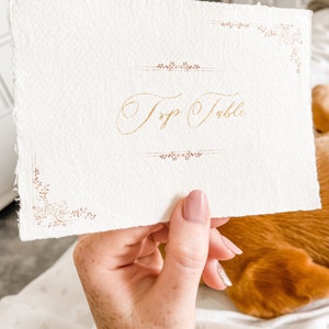 Calligraphy Scroll Name Place Cards on Handmade Paper - Etsy