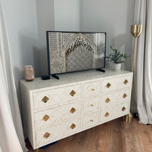 Bone Inlay Floral Design Headboard Black Bone Inlay Floral | Etsy