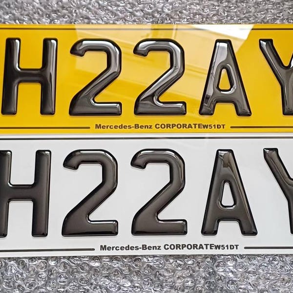 4D Number Plates in Matte Black Finish With Uk Reflectives - Etsy