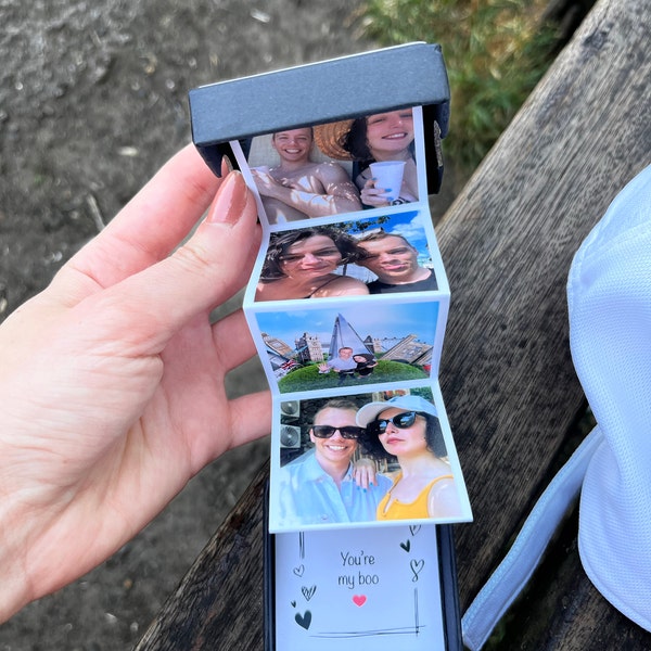 Personalised Photo Pull up Gift Box for Him or Her, Boyfriend ...