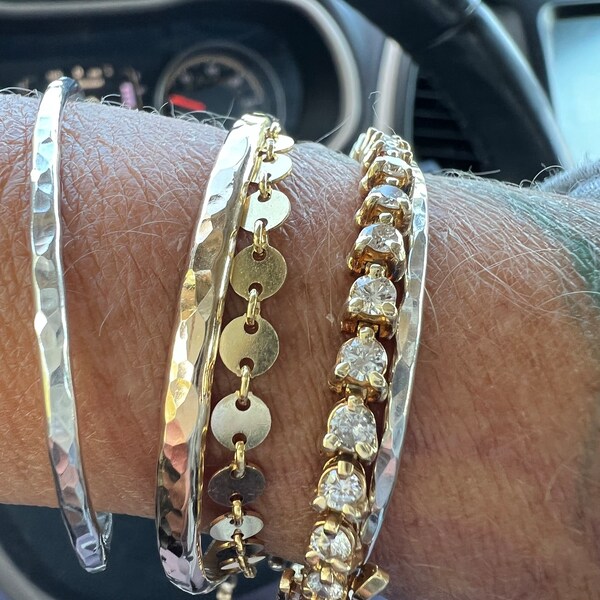 Sterling Silver Coin Disc Bracelet • Dainty Bracelet • Coin Bracelet ...