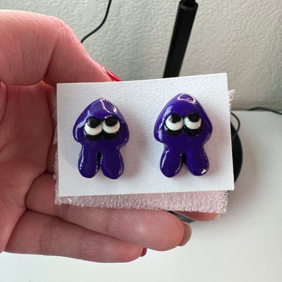 Splatoon-inspired Inkling Squid Polymer Clay Earrings - Etsy