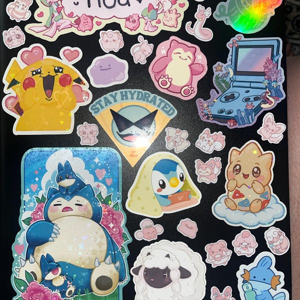 Cute Cat Poke With Yarn Holographic Stickers Vol.1 | Cute Stickers ...