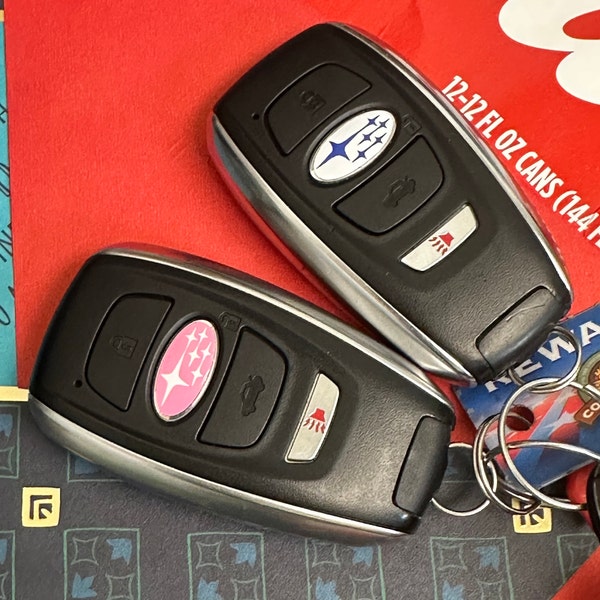 Set of 2 Key Fob Emblem Overlay Decals - Precision Cut - Any Colors ...