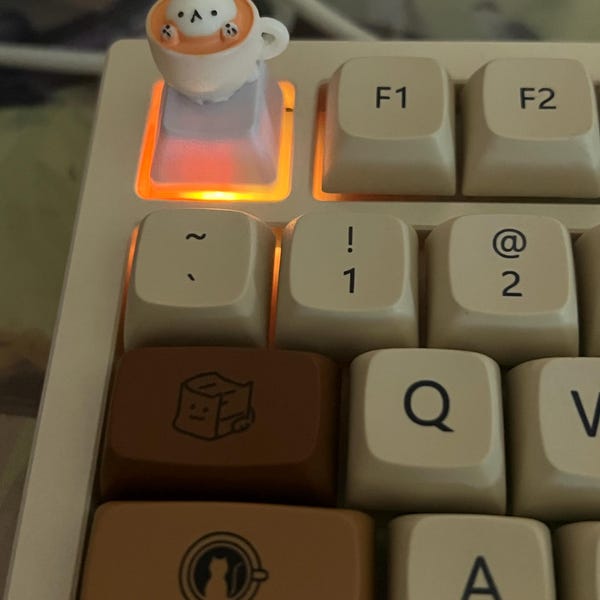 Kawaii Cartoon Keycaps | Kiki | Mechanical Keyboard | Black Cat Keycap ...