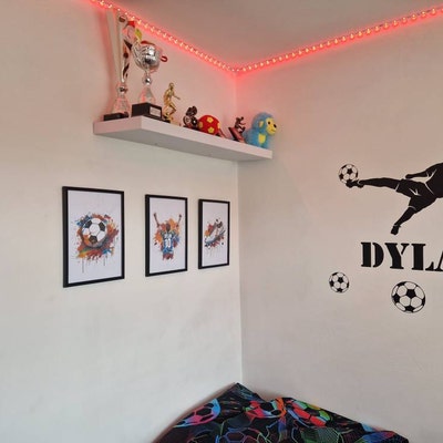 Set of 3 Football Wall Art Prints, Football Prints, Boys Bedroom Decor ...