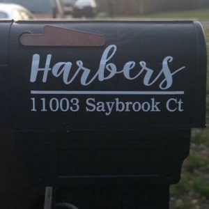 Mailbox Decal Custom Mailbox Decal Address Decal House | Etsy