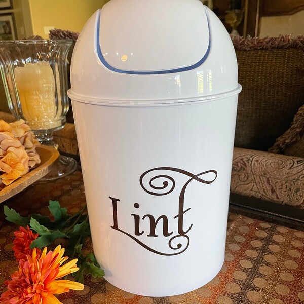 Lint Vinyl Sticker - Laundry Room Home Organization Label - Die Cut ...