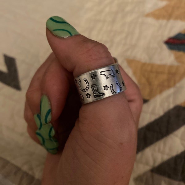 Rodeo Rings, Wrap Rings, Cow, Cowboys, Steers, Cactus, Kick Rocks ...