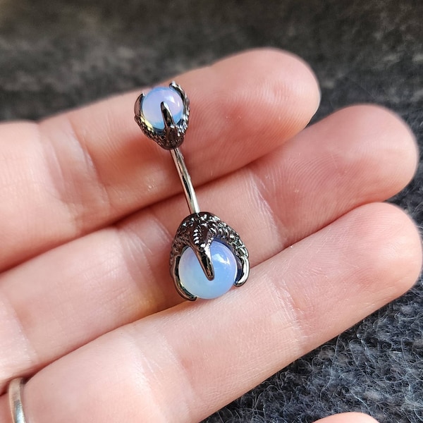 14G Dragon Claw Belly Button Ring/belly Piercing/navel Jewelry/opolite ...