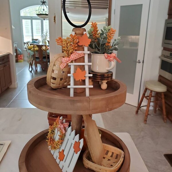 Halloween Tiered Tray Decor, Tiered Tray Accessories, Mini Ladder, Mini ...