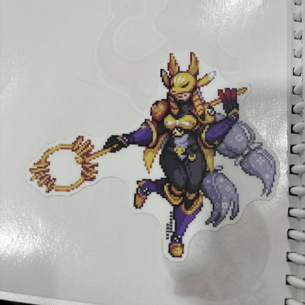 Digimon Pixel Art Stickers Matte Vinyl Mastimon Angewomon Ladydevimon ...