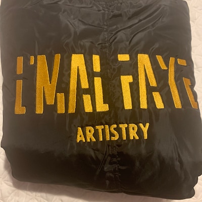 Custom Text Embroidered Black Bomber Jacket Womens Personalized ...