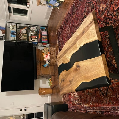 Round Epoxy Table, Round Coffee Table, Round Live Edge Coffee Table ...