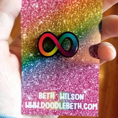 Rainbow Infinity Spectrum PIN Autistic Neurodiversity - Etsy