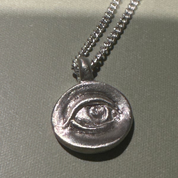 WINTER LAKE Ring float /disc Ring 925 Sterling Silver Hammered and ...