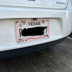 Cowboy Frog Front License Plate Country Frog Truck Tag Cute Purple Hat ...