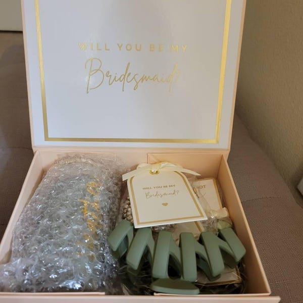 Personalized Bridesmaid Proposal Box: Hair Accessories Gift Set - Etsy
