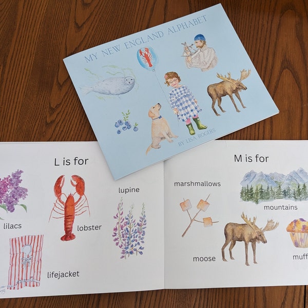 New England Alphabet Poster, Preppy New England ABC Poster, 18 X 24 ...