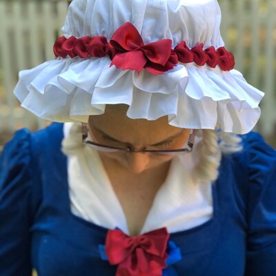 Net Lace Cap-18th Century Reproduction-white or Ivory-scallop Edge ...