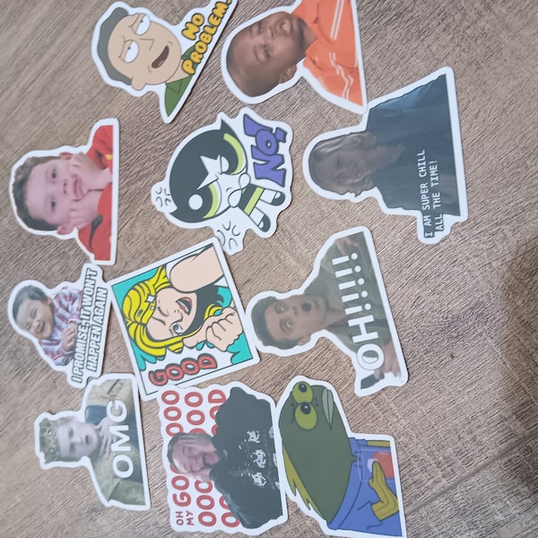 10-100 Throwback Memes and Funny References Sticker Pack - Etsy