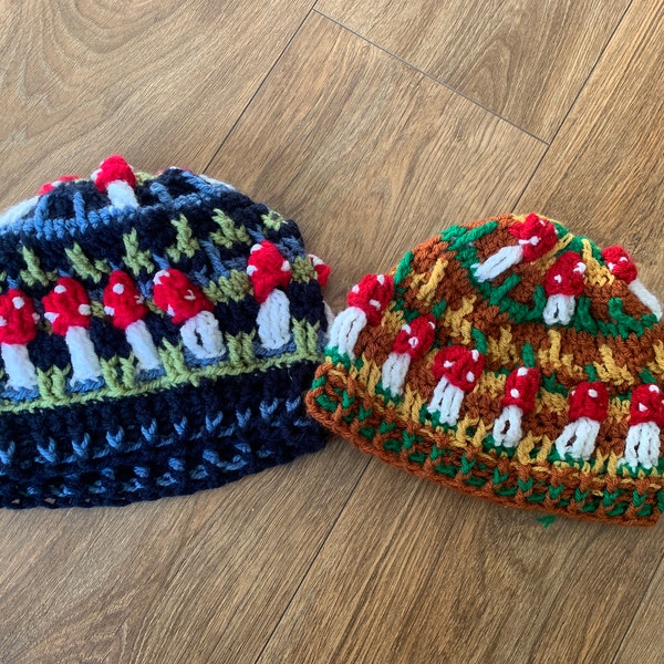 PDF Crochet Pattern Mushroom Hat Toadstool Fly Agaric - Etsy