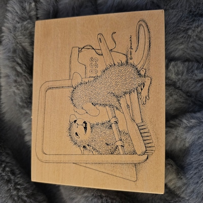 HOUSE MOUSE Wood Mounted Rubber Stamps vintage - Etsy