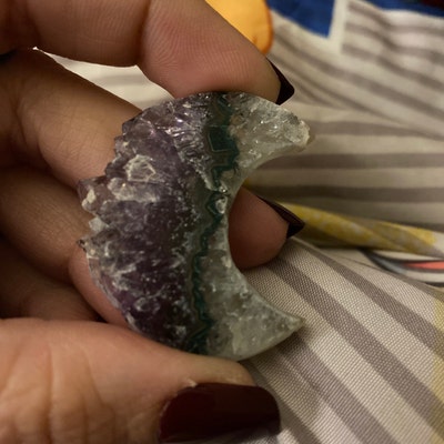 Amethyst Moon Crescent Moon Slices - Etsy