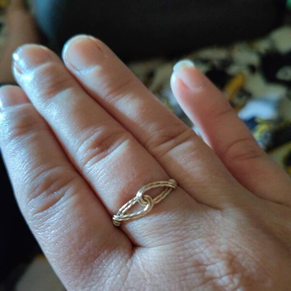 Thumb Ring Tricolor Ring Infinity Design Interlocking Swirls Tricolor ...