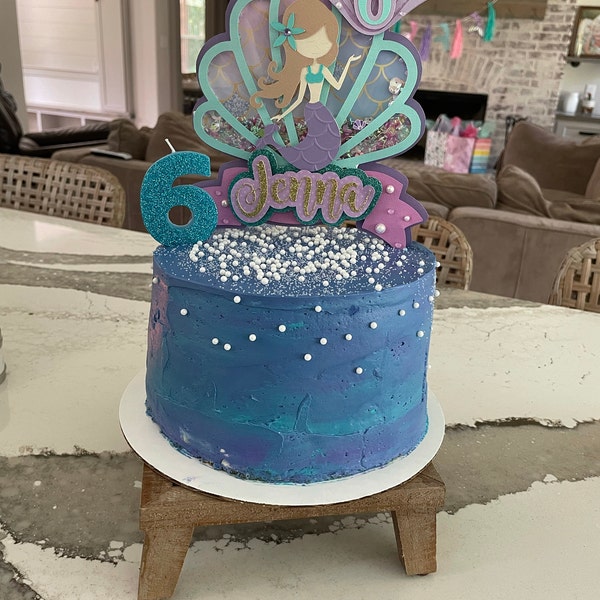 Mermaid Cake Topper, Cake Topper, Mermaid Topper, Purple - Etsy