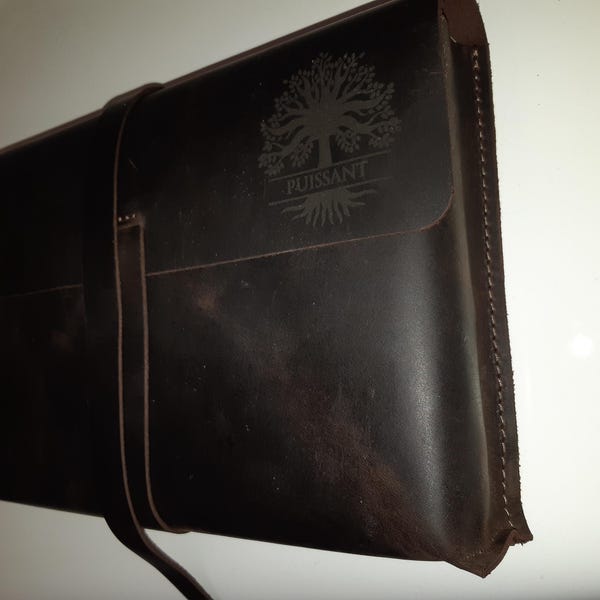 Custom Leather Book Cover, Leather Book Case, Book Sleeve for Big Books ...