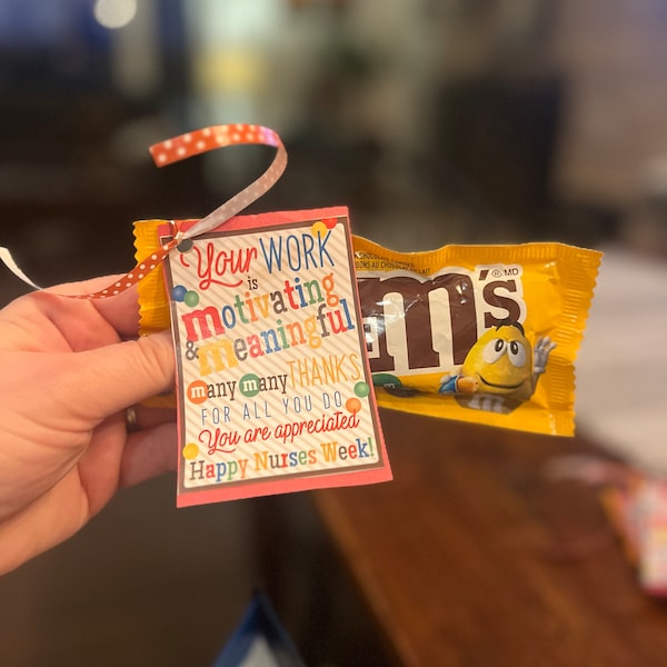 Nurses Week Appreciation Printable 8x10 Sign, MM Candy Print Nurse ...