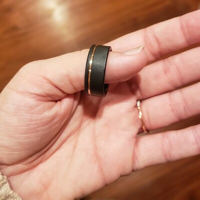 Saw Cut Titanium Wedding Ring - Etsy