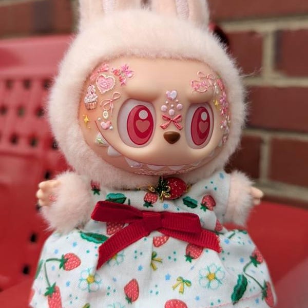 18K Gold Plated Stainless Steel Labubu Thick Gold Chain Necklace - Etsy