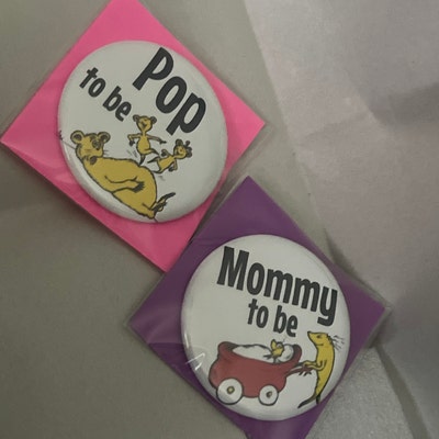 Personalized Party Pins Mommy to Be Pin Shower Pins Family Name Badges ...