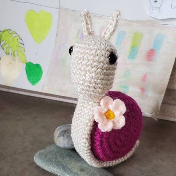 Crochet Spring Snail PATTERN, Crochet Snail Amigurumi, Crochet Snail ...