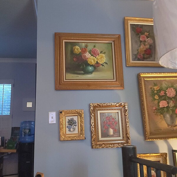 Oil Painting on Canvas Fishing Boats Signed Florence Vintage in the ...