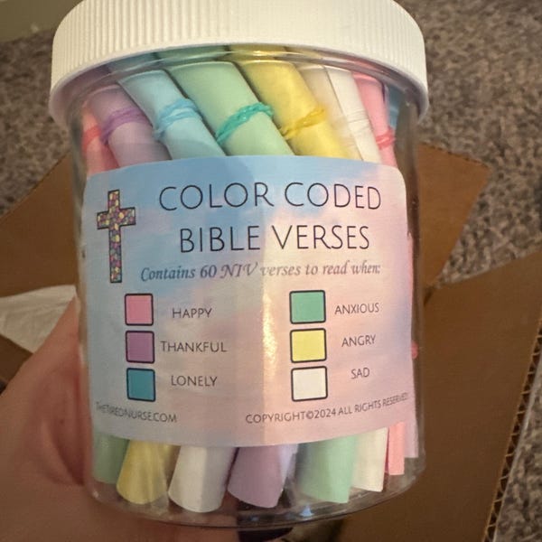 Color-coded Bible Verse Jar – 60 NIV Scripture Affirmations, Color ...